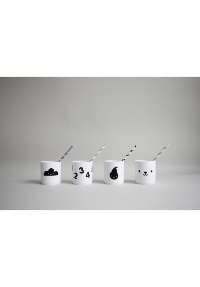 Number Tumbler Black - White Edition - Buddy & Bear | HeyLittleBaby